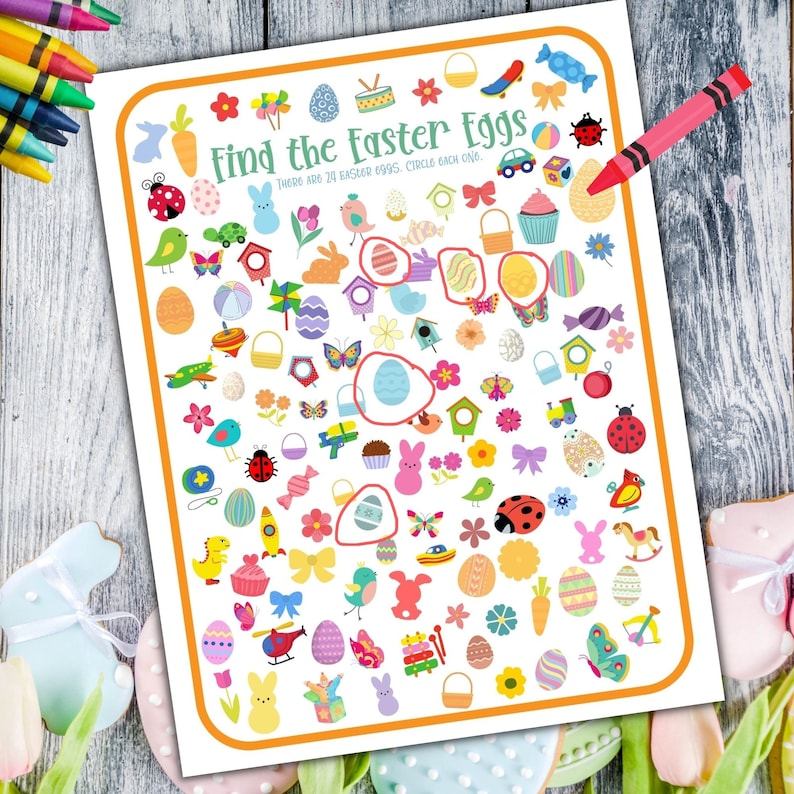 Find the Easter Eggs - Printable Activity for Kids - Etsy