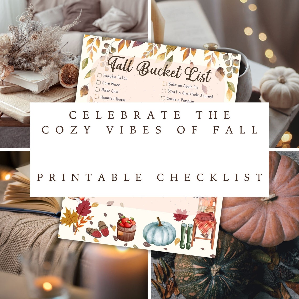 Fall Bucket List Printable Checklist of Fall Activities Instant ...