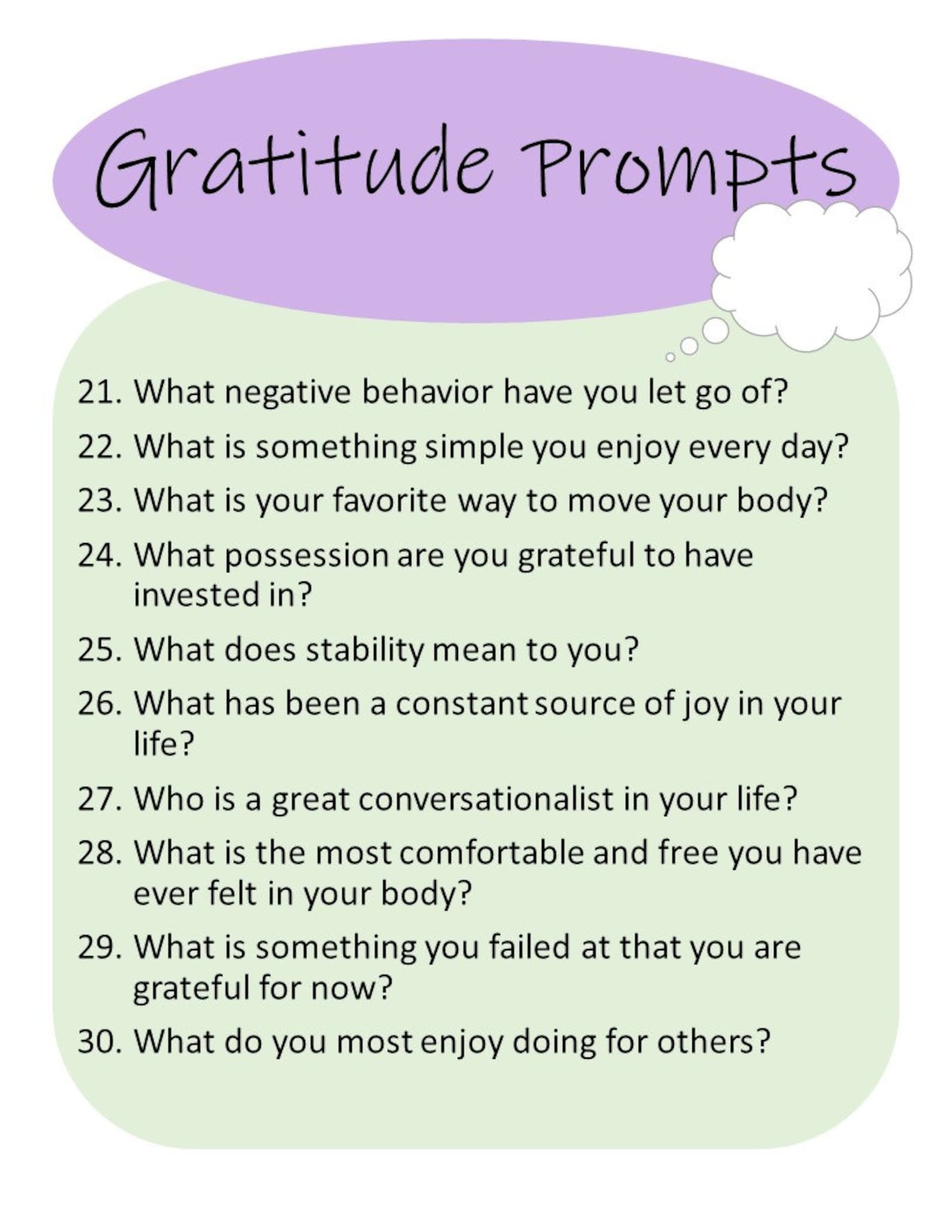 100 Meaningful Gratitude Prompts, Gratitude Questions, Writing Prompts ...