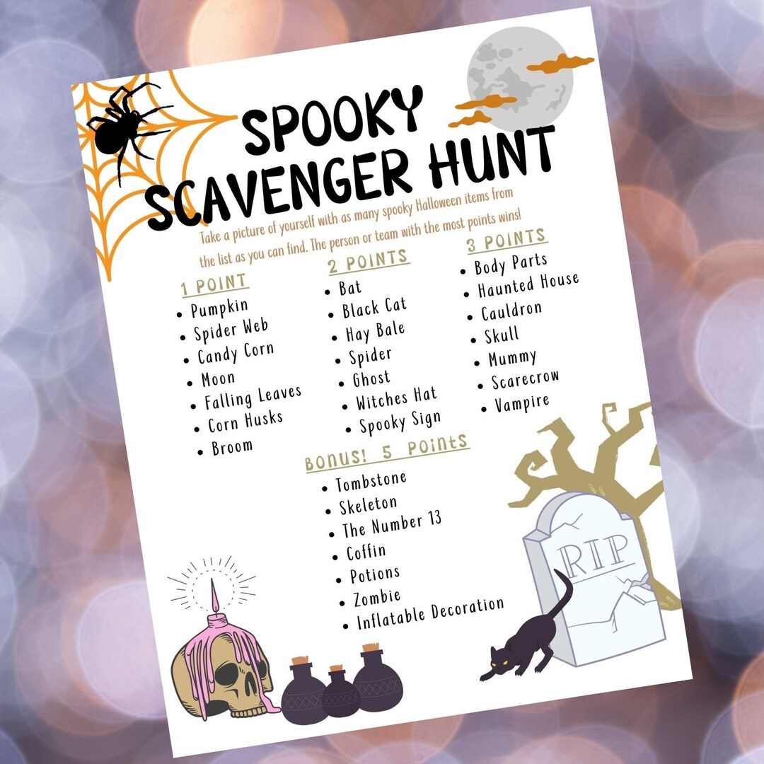Spooky Neighborhood Scavenger Hunt - Etsy