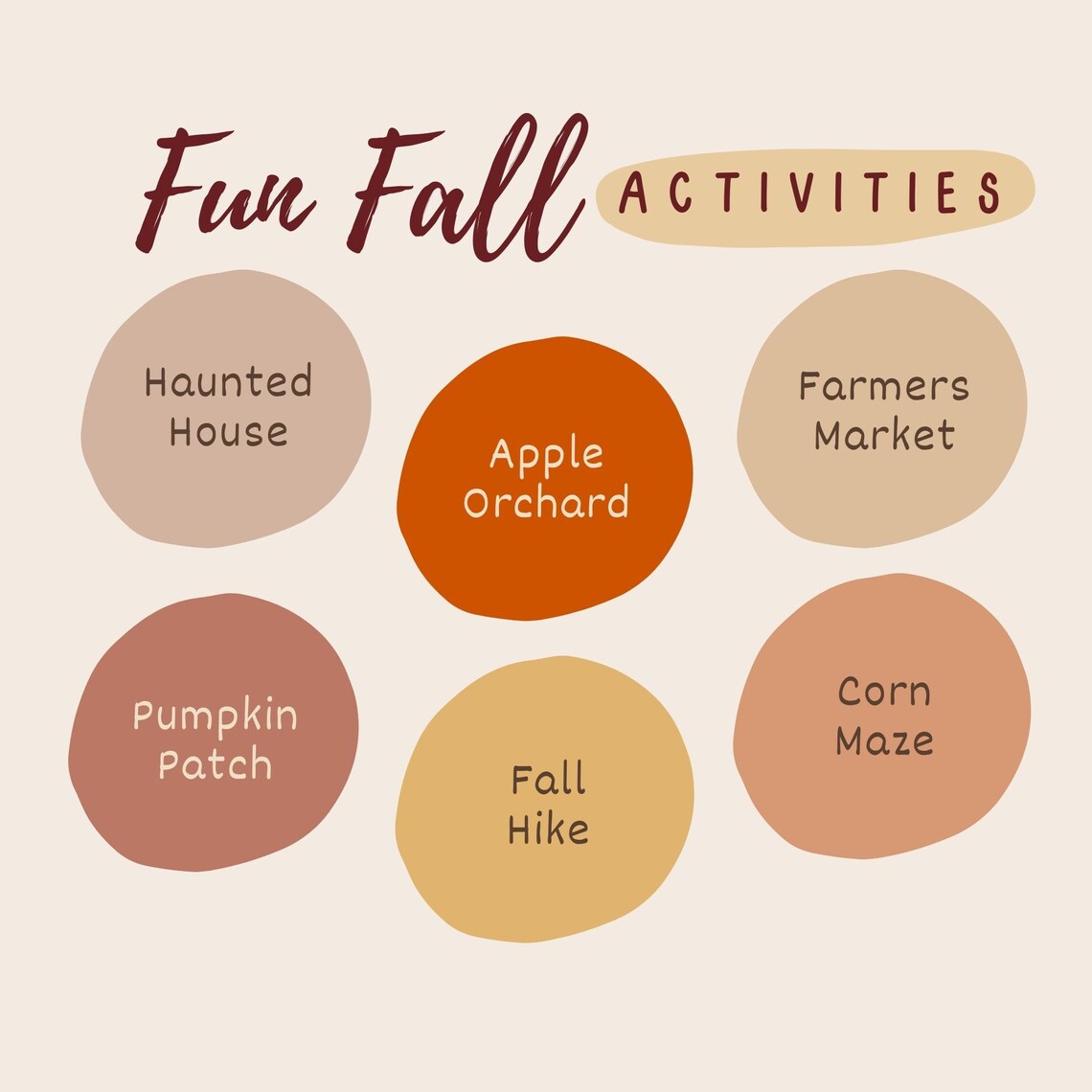 Fall Bucket List Printable Checklist of Fall Activities Instant ...