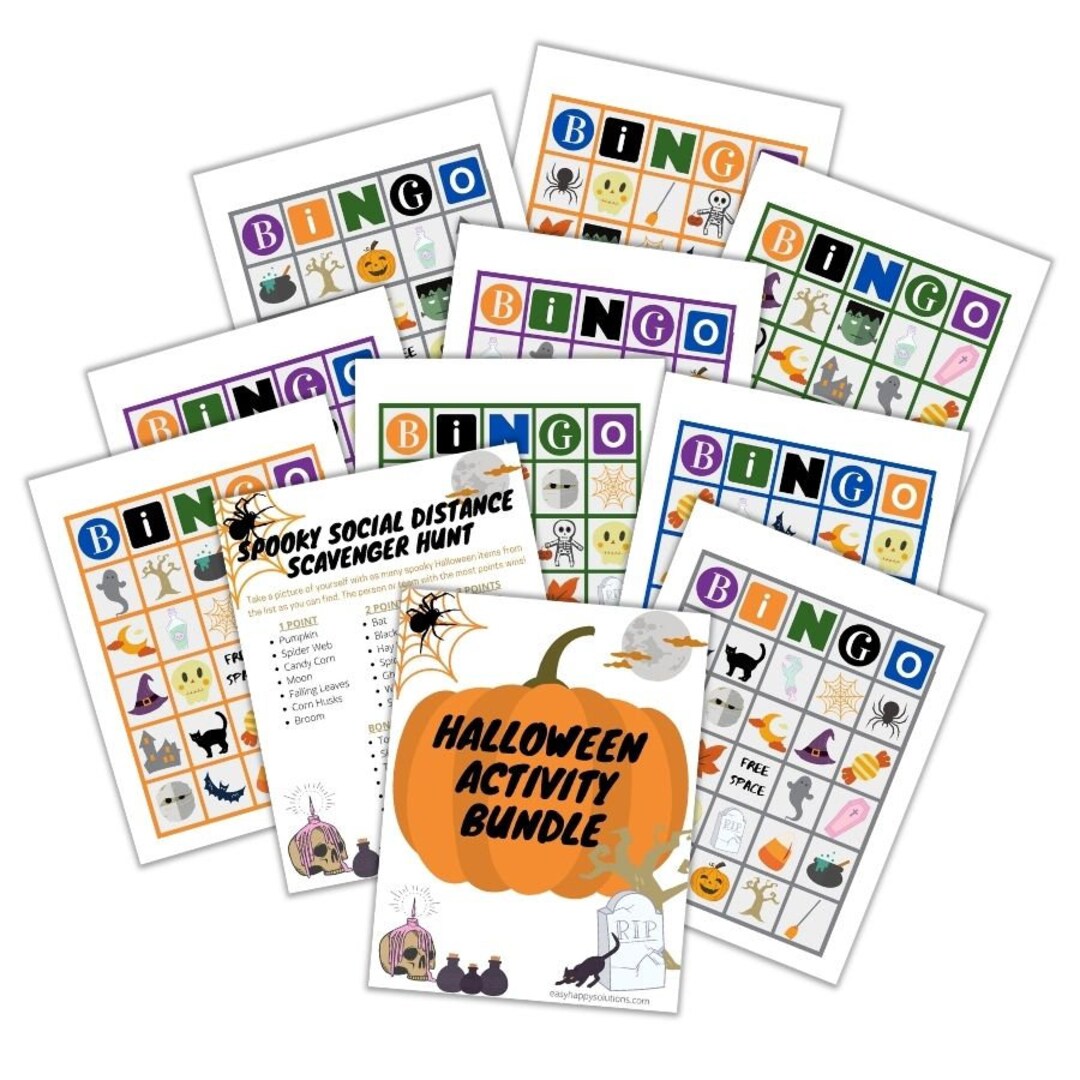 Spooky Halloween Activity Bundle With Scavenger Hunt and Bingo - Etsy