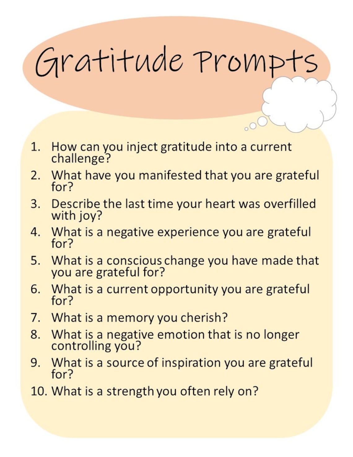 100 Meaningful Gratitude Prompts, Gratitude Questions, Writing Prompts ...