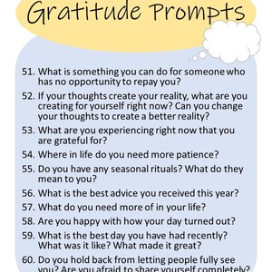 100 Meaningful Gratitude Prompts, Gratitude Questions, Writing Prompts ...