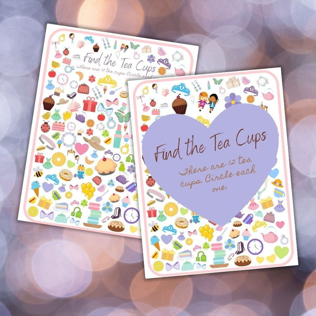 Tea Party Find the Tea Cup Game - Digital Printable - Etsy