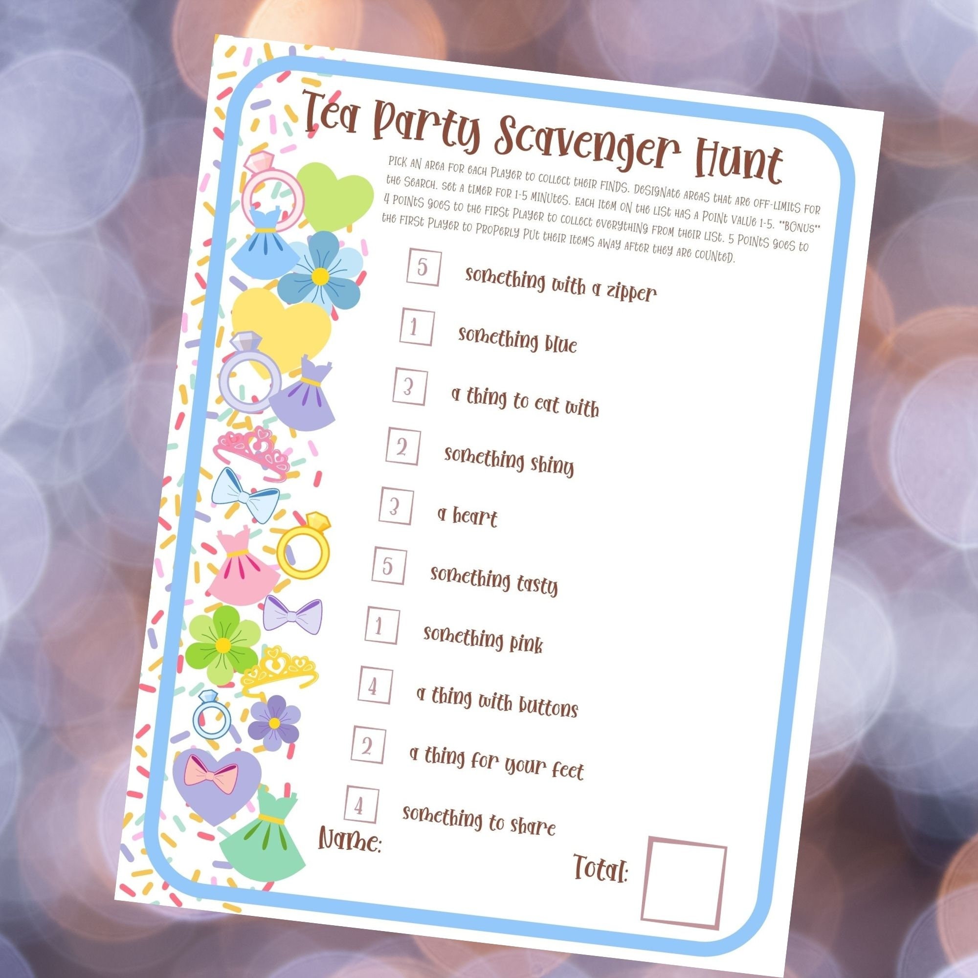 Tea Party Scavenger Hunt for Kids Indoor Fun and Adventure - Etsy Canada