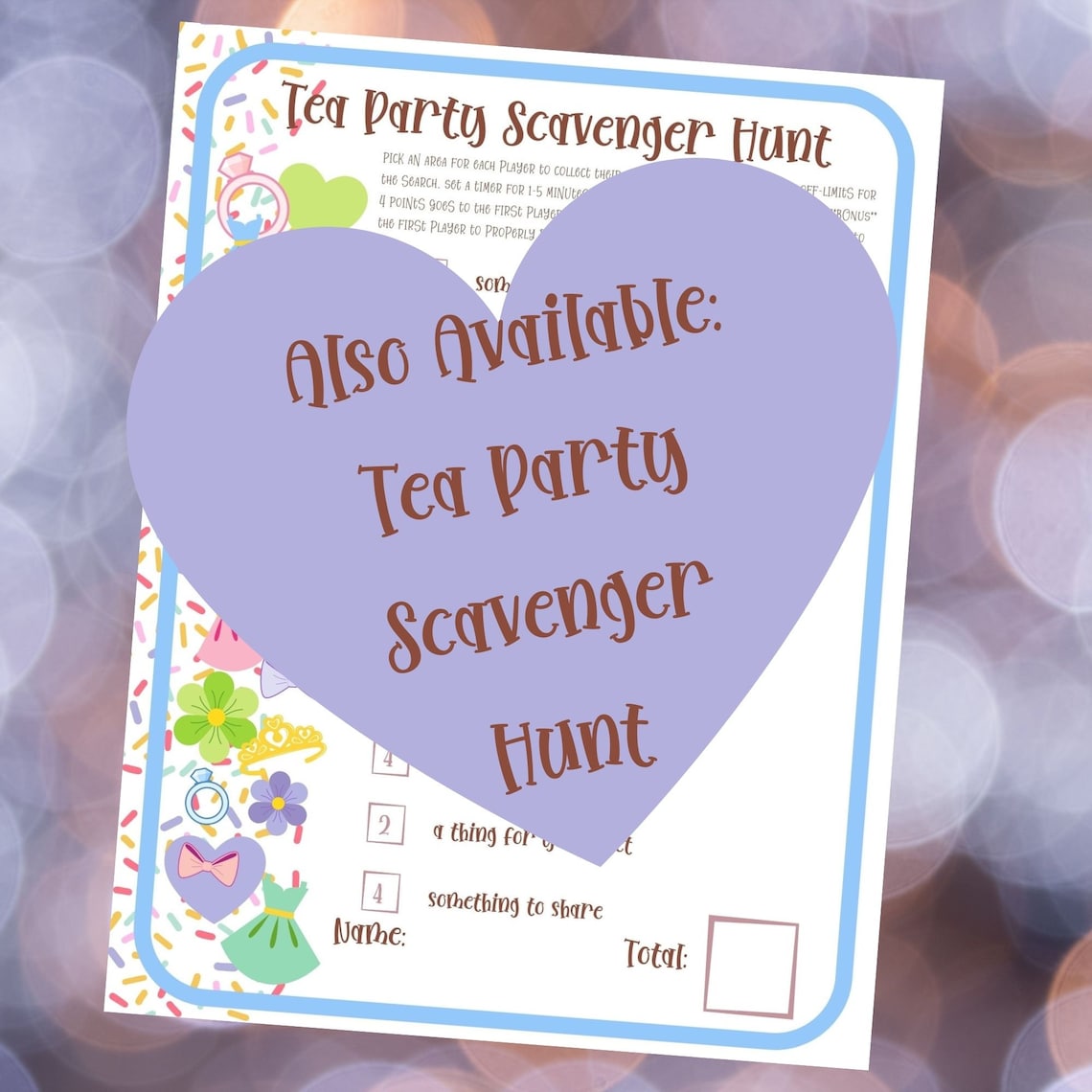 Tea Party Find the Tea Cup Game - Digital Printable - Etsy