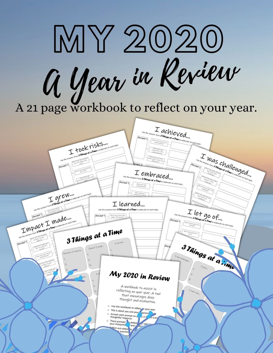 End of Year Reflection Workbook, Self-guided Workbook, Thought ...