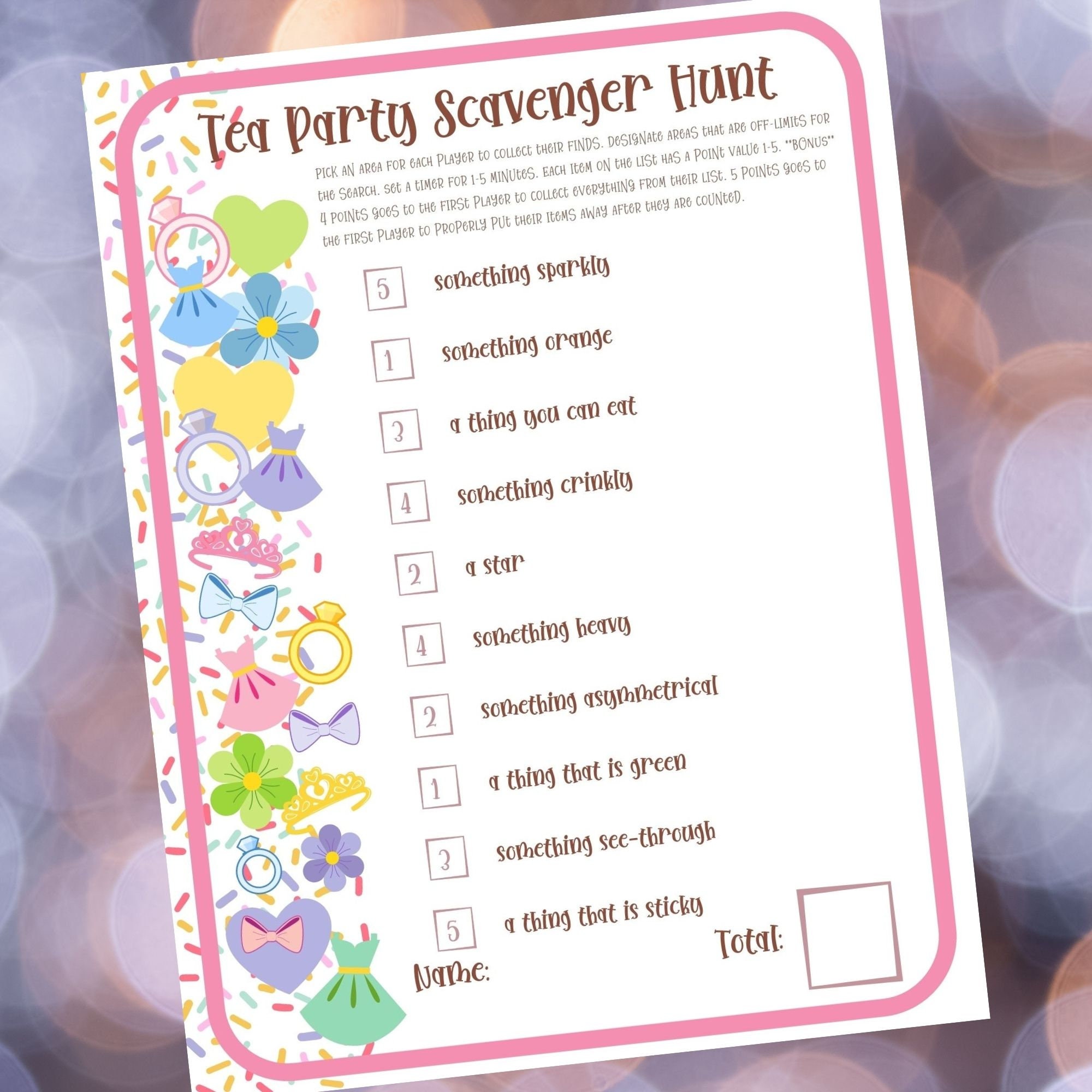 Tea Party Scavenger Hunt for Kids - Indoor Fun and Adventure With ...