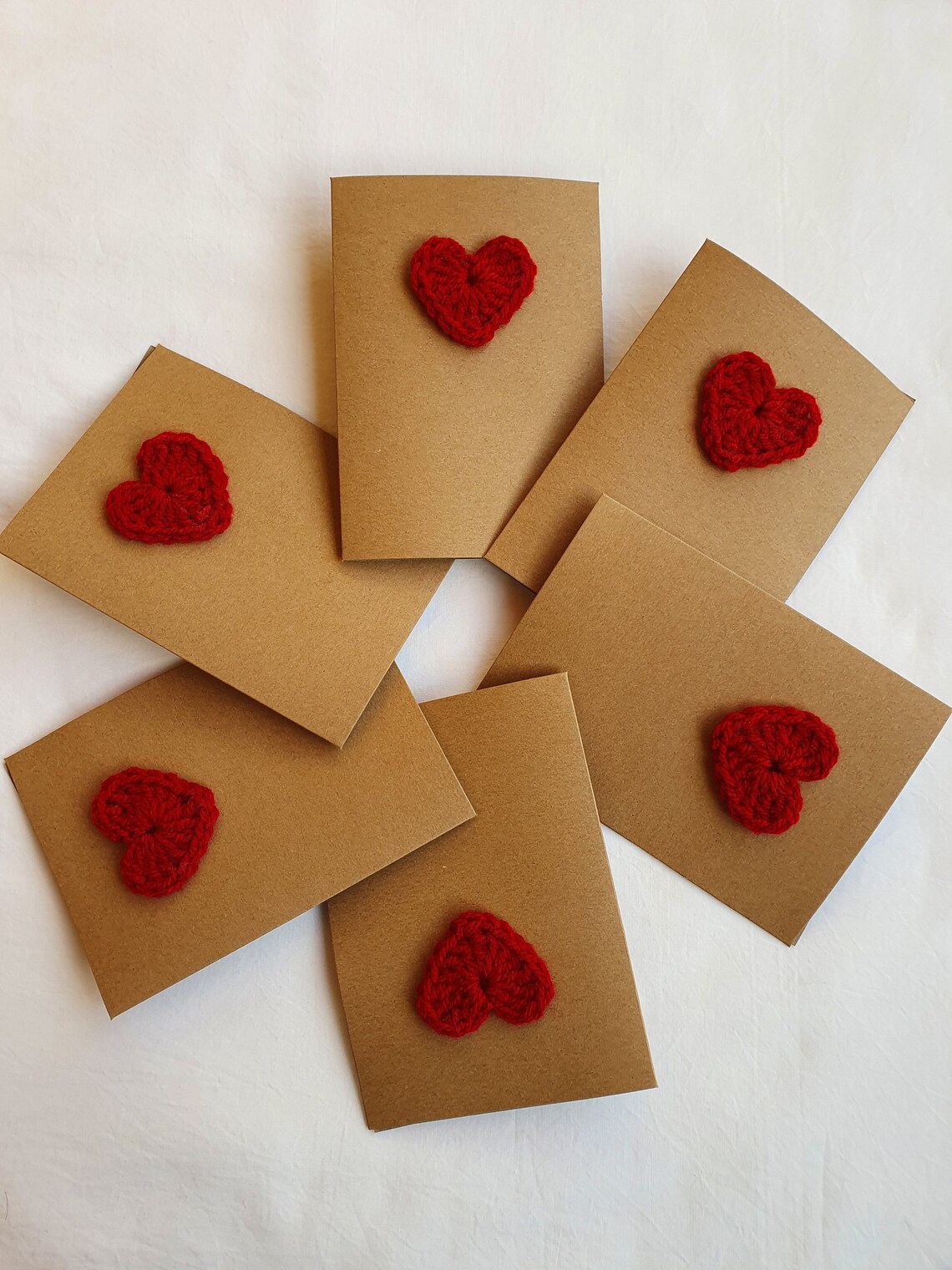 Tarjeta de corazón de ganchillo, tarjetas de punto, tarjetas de ...