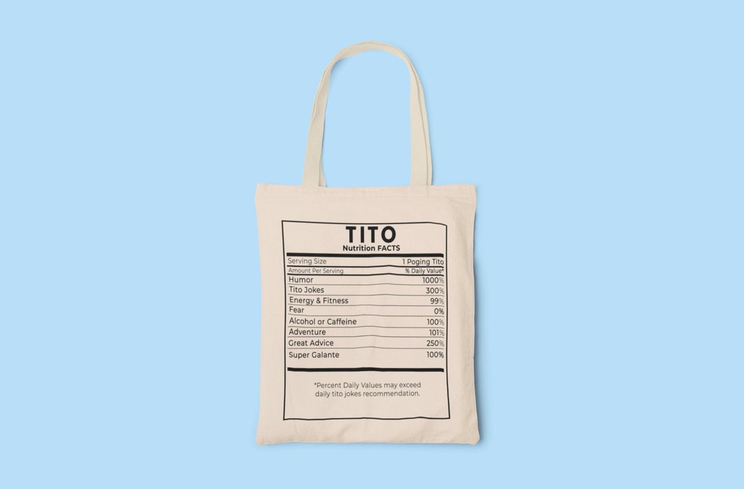 Tito Nutrifacts Tote Bag - Gift to Tito - Gift to Uncles - Tito Gift ...