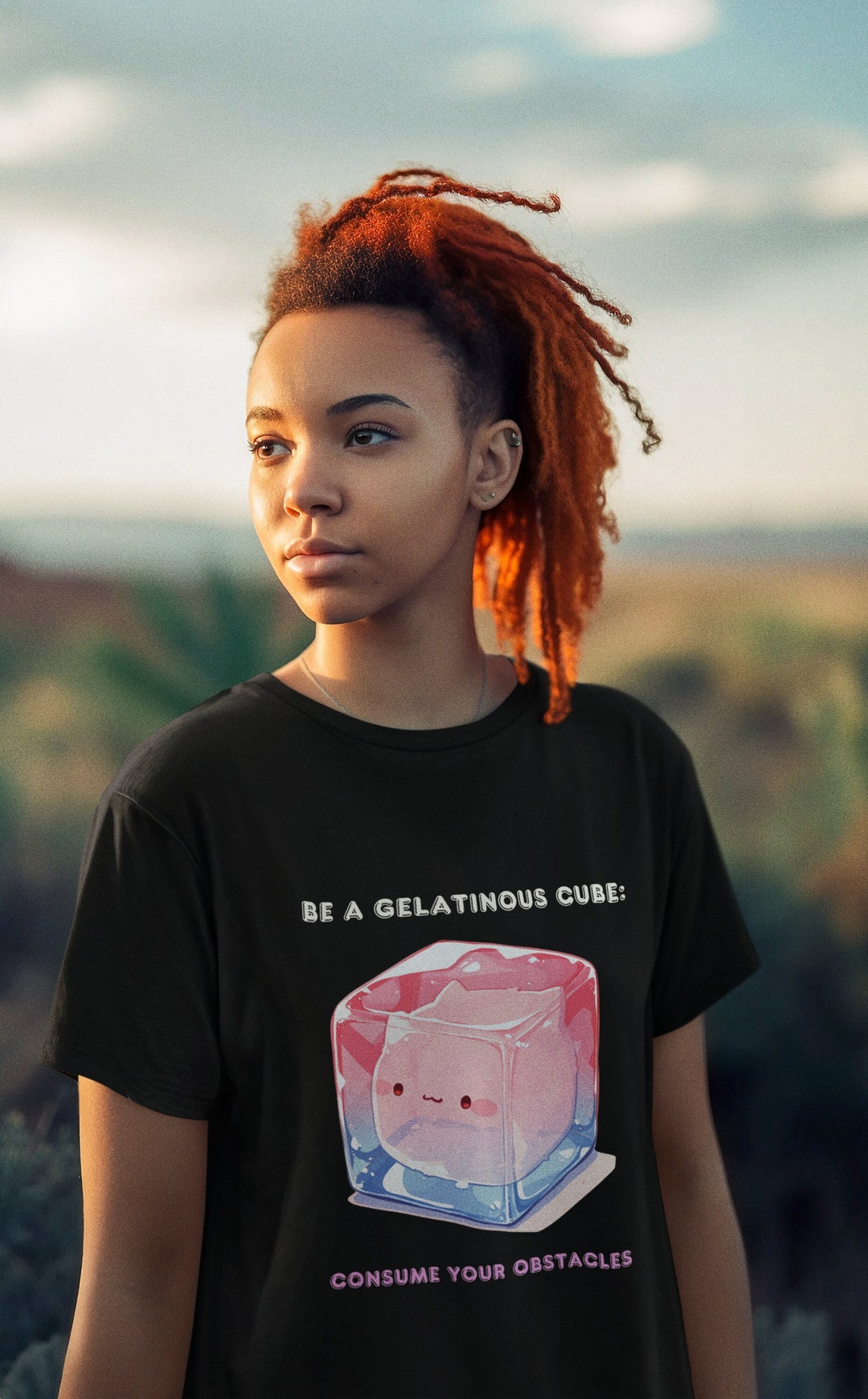 Cute Gelatinous Cube T-shirt - "be a Gelatinous Cube, Consume Your ...