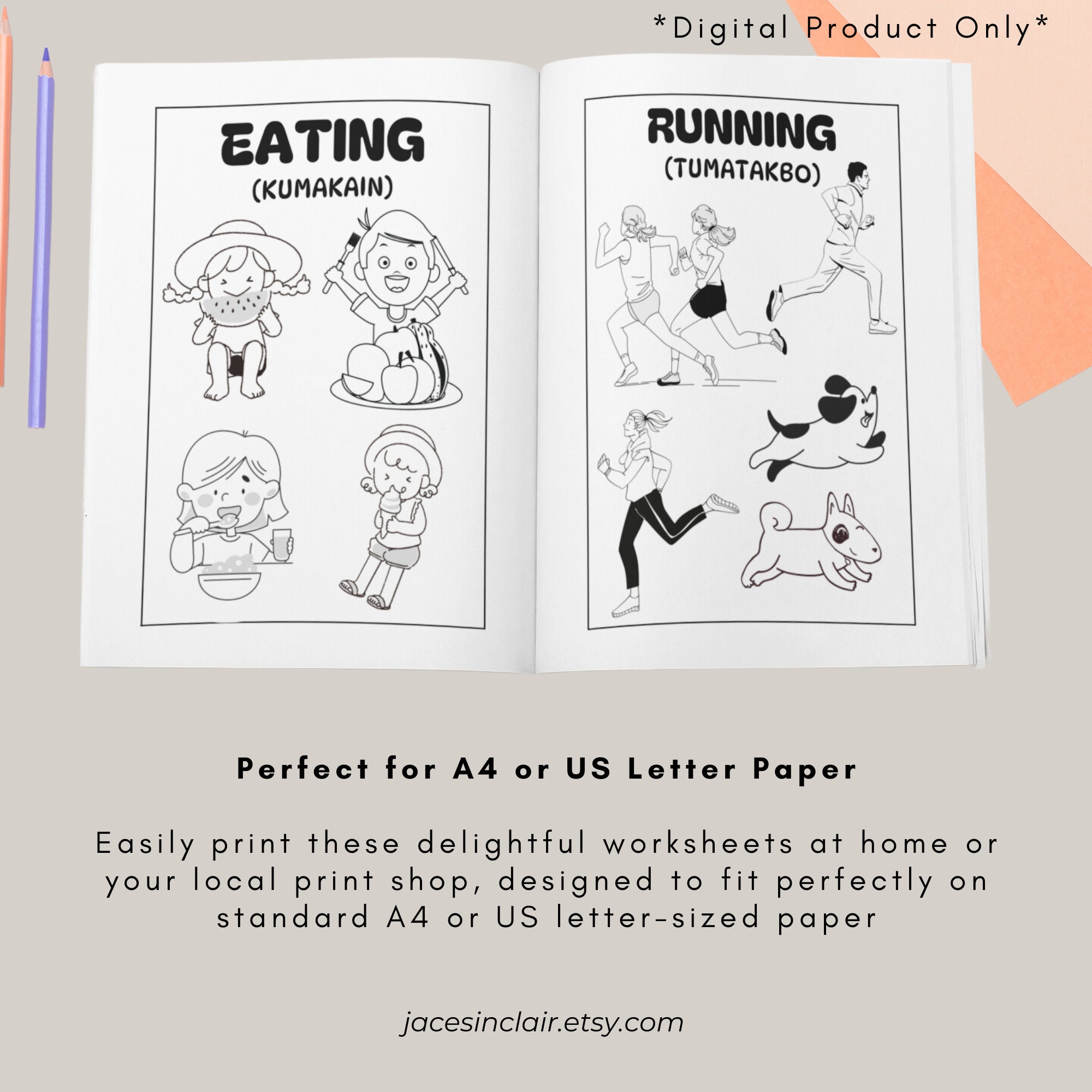 Ultimate Filipino Coloring Bundle (DIGITAL) 120+ Pages | Learn Tagalog ...