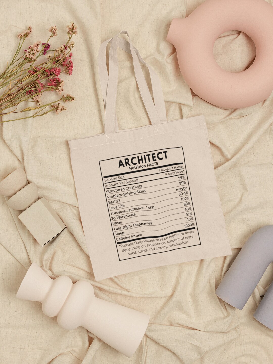 Architect Nutrifacts Tote Bag - Gift to Architects - Architect Gift ...
