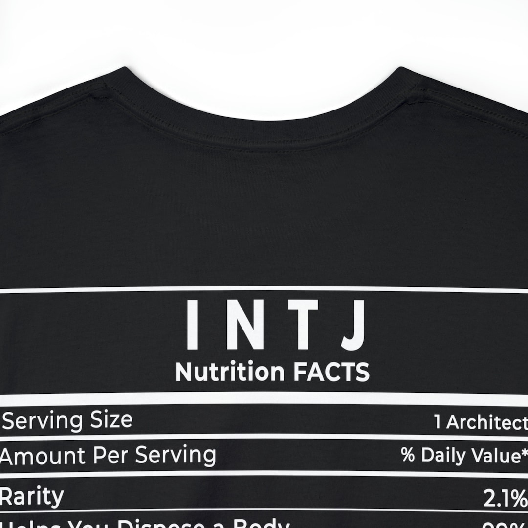 Black Navy Intj Nutrifact Unisex Heavy Cotton Tee - Intj Nutrifact ...