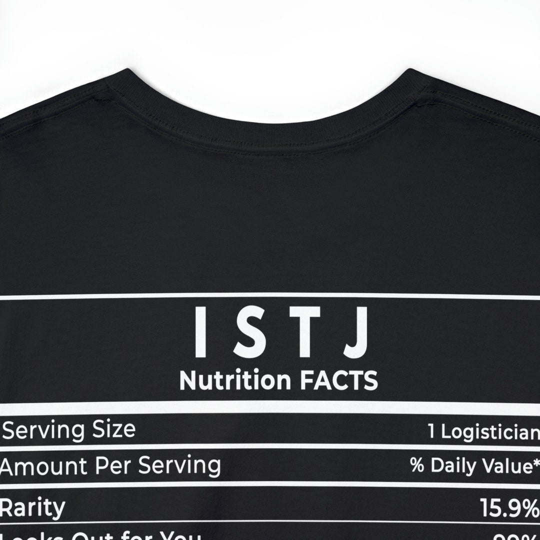 Black Navy Istj Nutrifact Unisex Heavy Cotton Tee - Istj Nutrifact ...