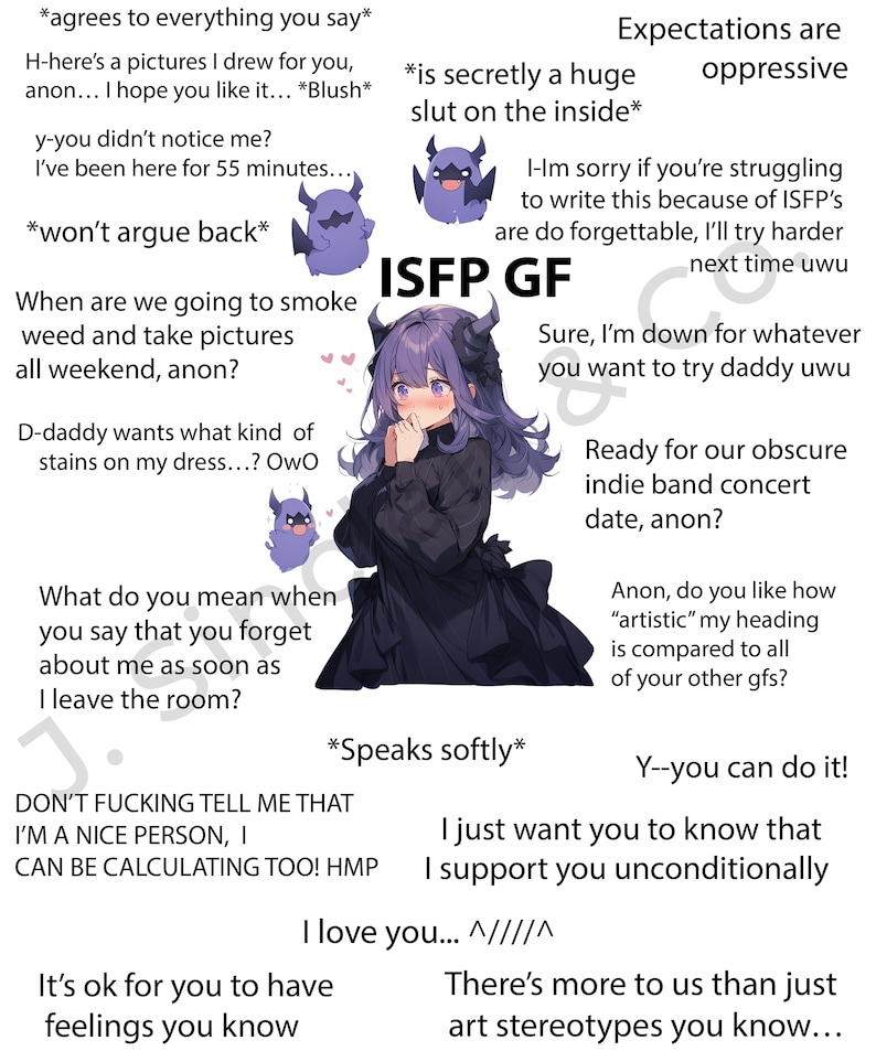 ISFP Gf - ISFP Meme - Isfp Gift - ISFP Tote Bag - Cotton Canvas Tote ...