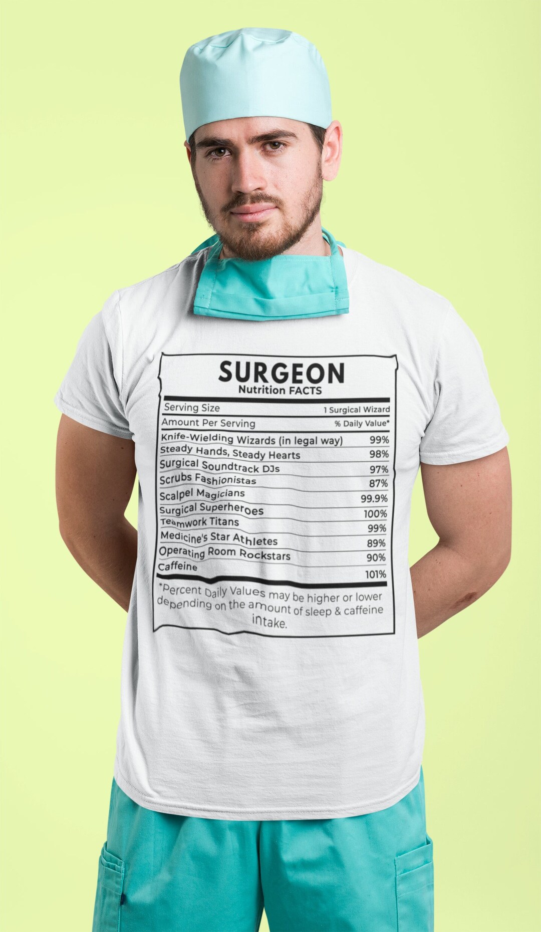 Surgeon Funny Nutrifacts - MD Nutrition Facts T-shirt - Medical ...