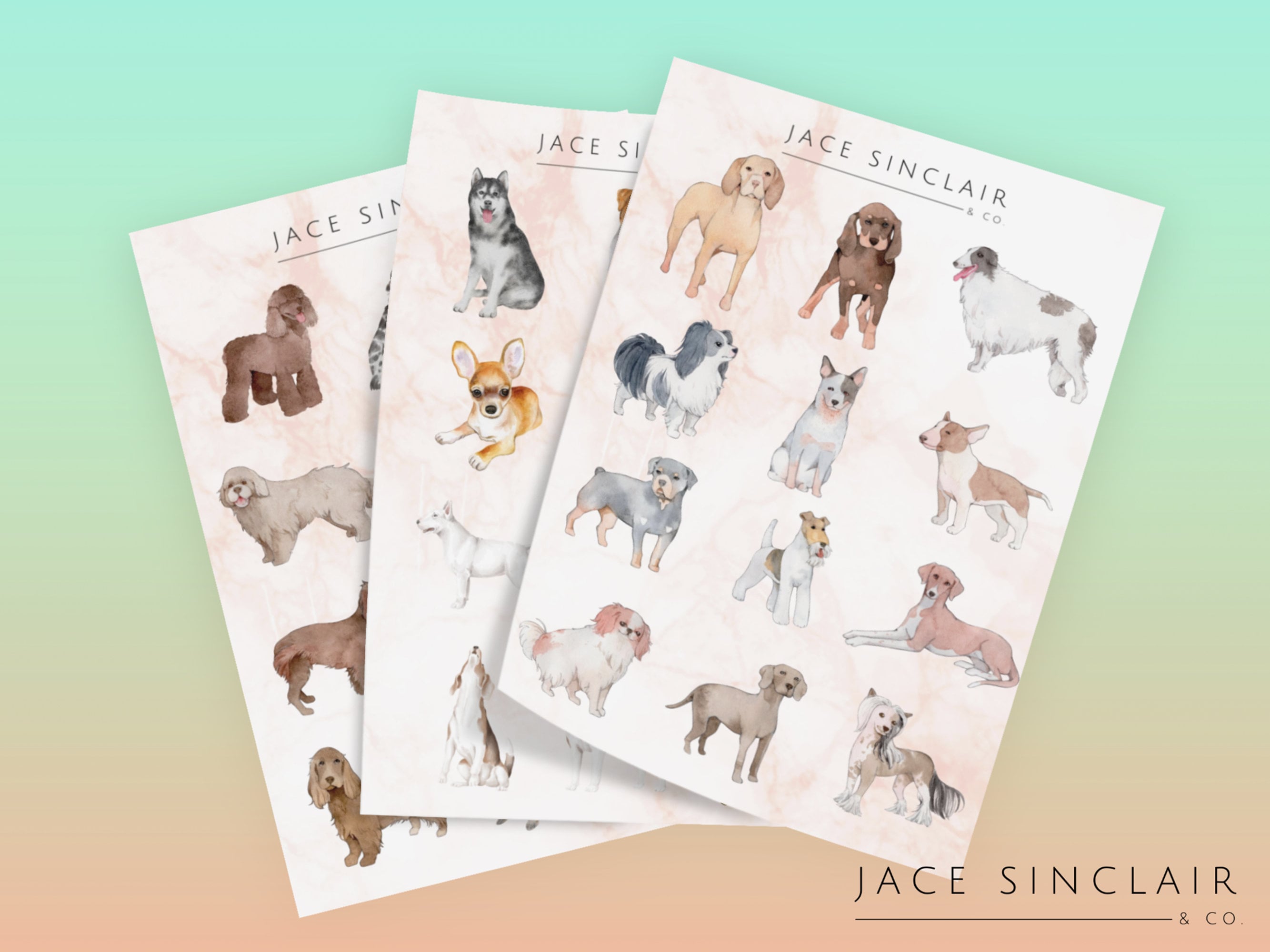 260+ Dog Sticker Pack (22 Pages) | Dog Stickers | Printable & Ready to ...