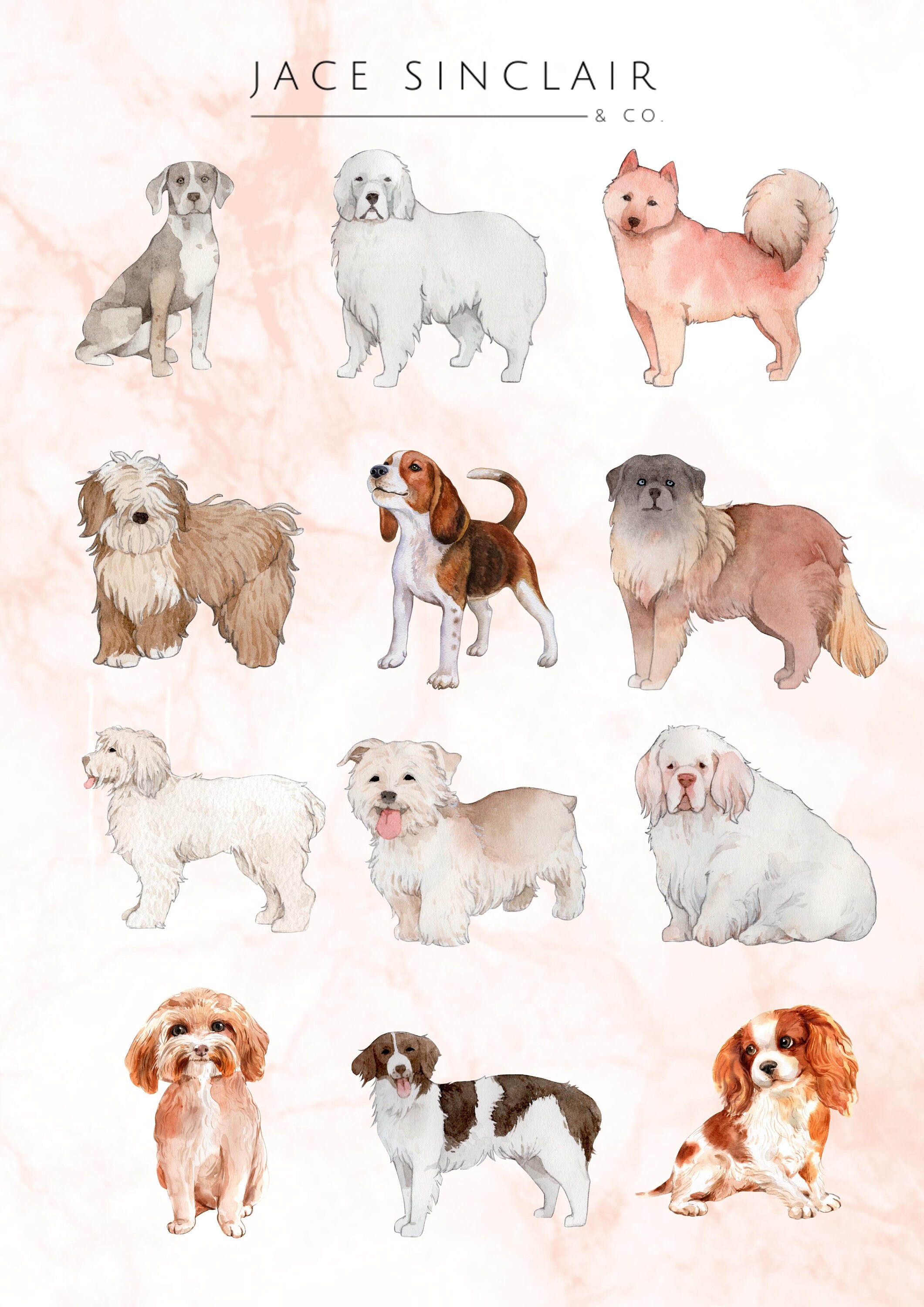 260 Dog Sticker Pack 22 Pages Dog Stickers Printable & Ready to Cut Dog ...