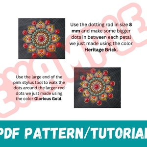 Digital Download PDF Pattern Tutorial | Dot Art | Dot Mandala Painting ...