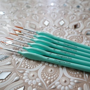 6 Piece Rigger Brush Set | Mandala Painting | Thoughtful Dots - Etsy