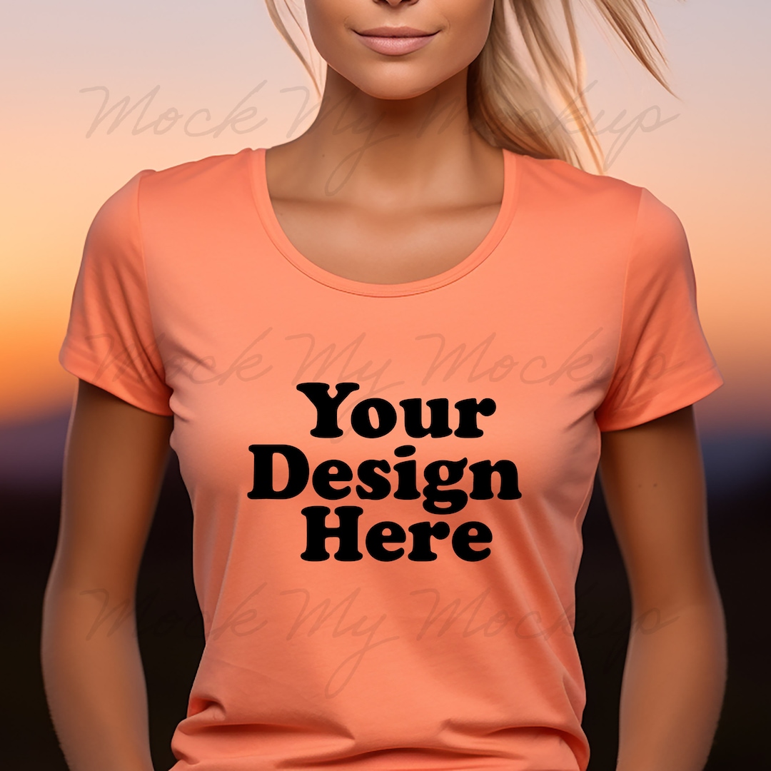 Sunset Bella Canvas 3001 T-shirt Mockup Bella Canvas 3001 - Etsy