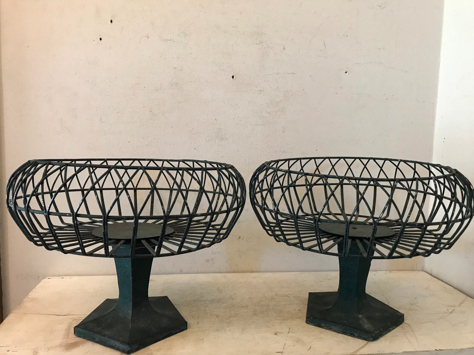 Antique French Tole Urns Art Deco Wire Urns Mid Century Stylized ...