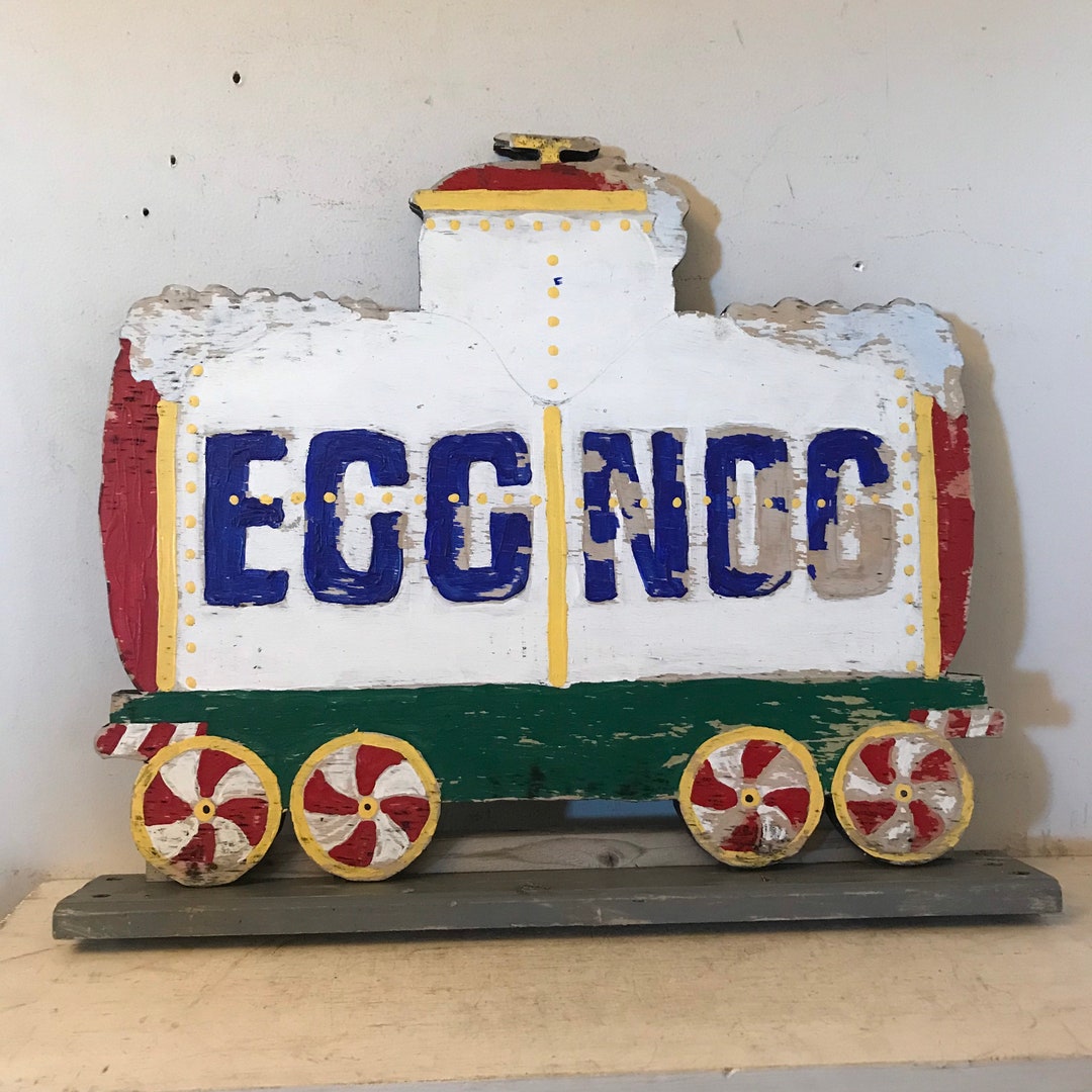 Antique Egg Nog Sign Mid Century Cocktail Sign Xmas Bar Coffee Holiday ...