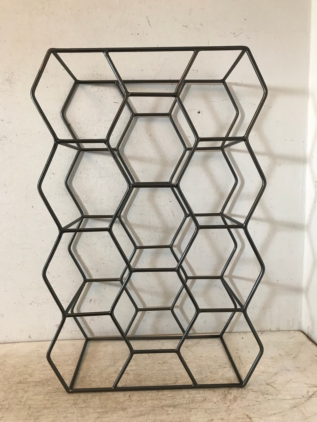 Antique Industrial Rack Beehive Mid Century Modern Metal Wine Storage ...