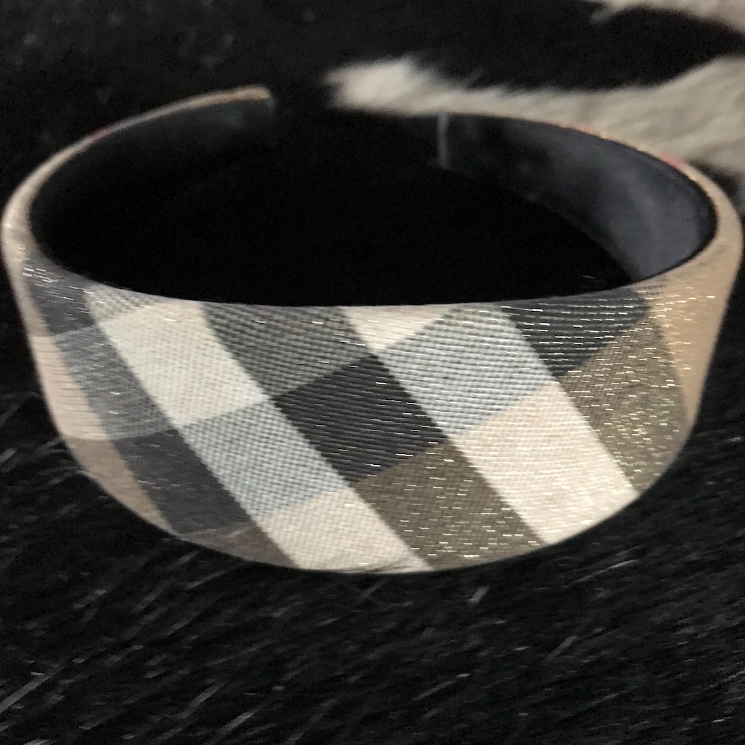 Vintage Burberry Head Band, Plaid Hair Accessory, English, Britain ...