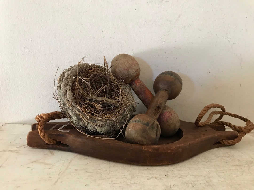 Antique Wood Clubs Indian Clubs Juggling Wooden Pins Primitive ...