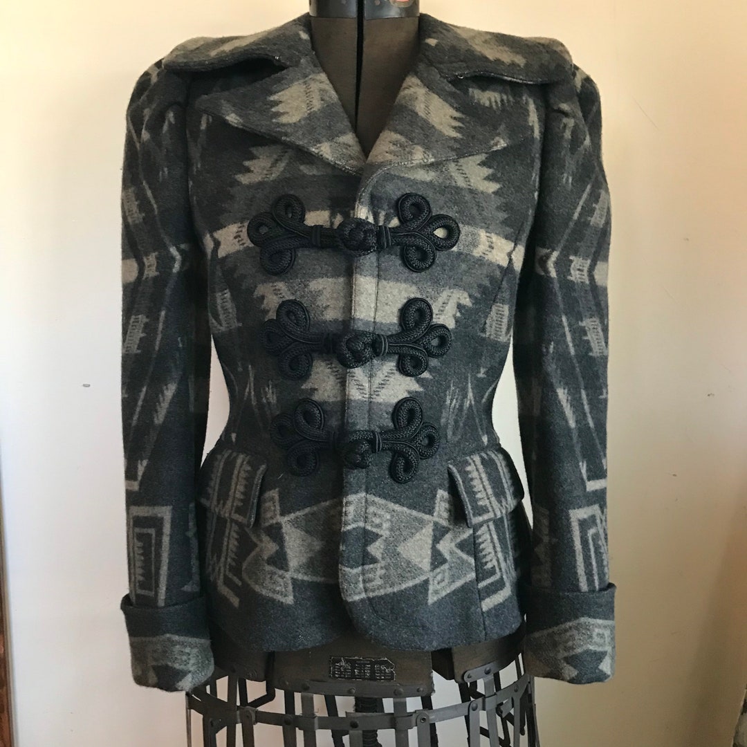Vintage Ralph Lauren Indian Blanket Jacket Cowboy Western Beacon ...