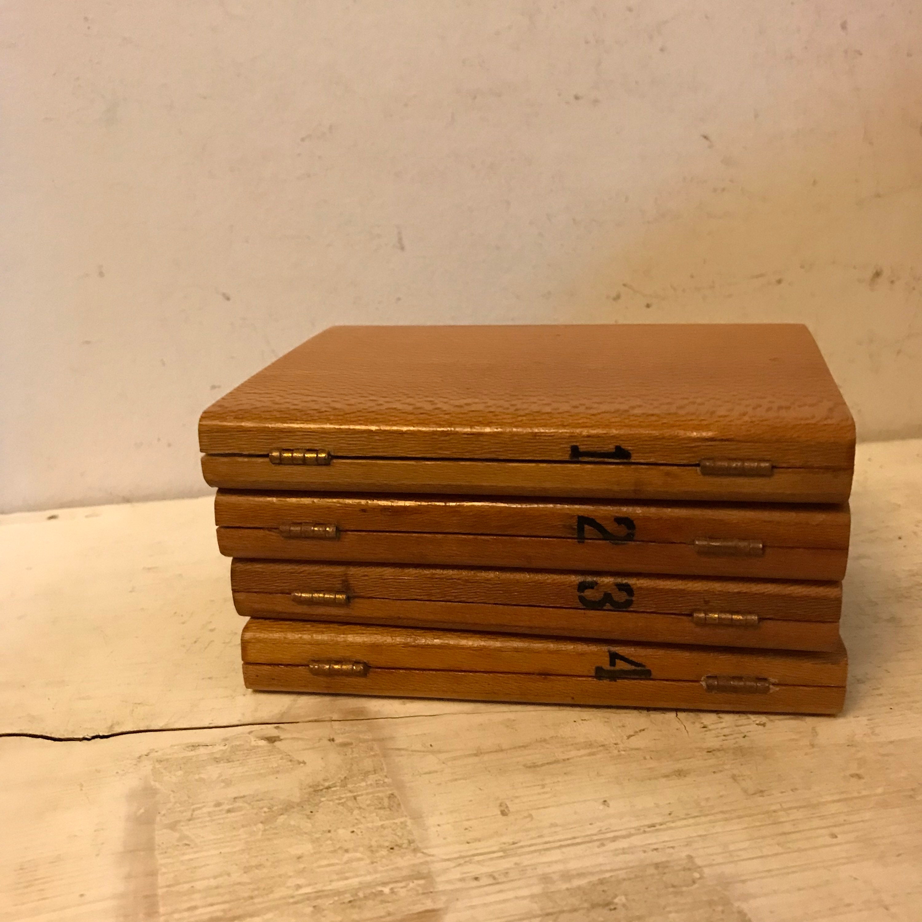 Antique Wood Map Book Covers Navigation Orienteering Mountaineering ...
