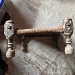 Antique Tribal Stool Indian Pidha Charpai Primitive Wood Rope Bench ...