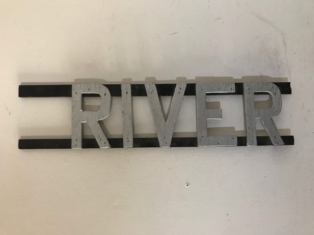 Antique Wood Sign Mid Century Wood Sign River RIVER - Etsy