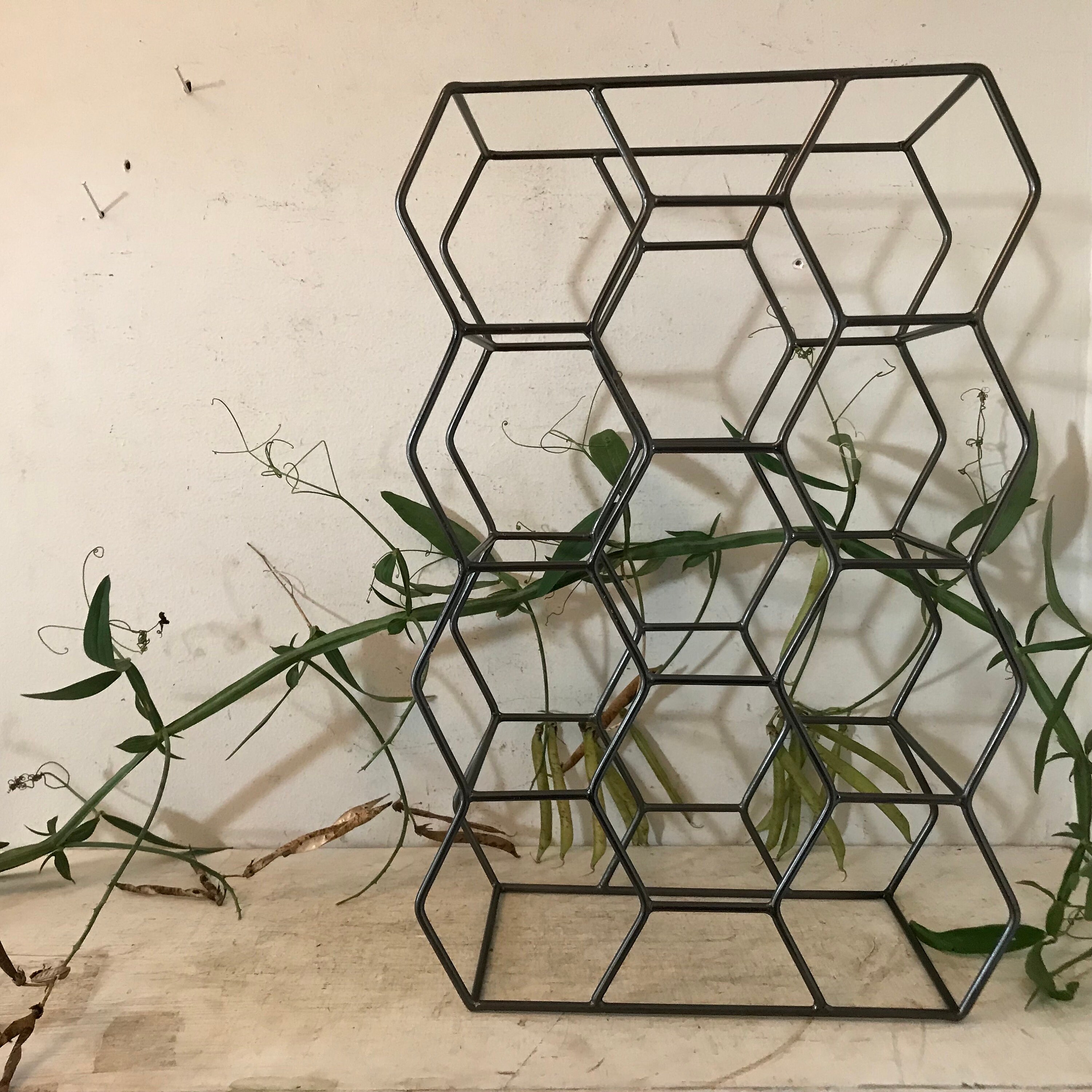 Antique Industrial Rack Beehive Mid Century Modern Metal Wine Storage ...