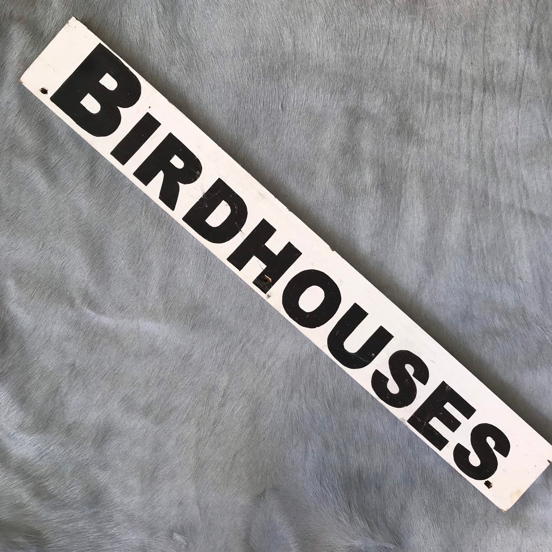 Antique Birdhouses Sign Wood Sign Birds Primitive Mid Century Garden - Etsy