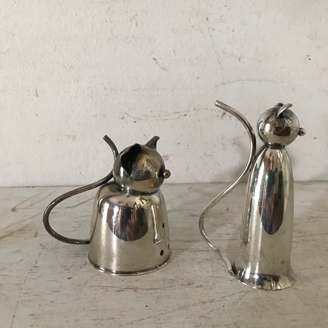Antique Napier Cat and Mouse Jiggers Silver Cocktail Server Silver ...