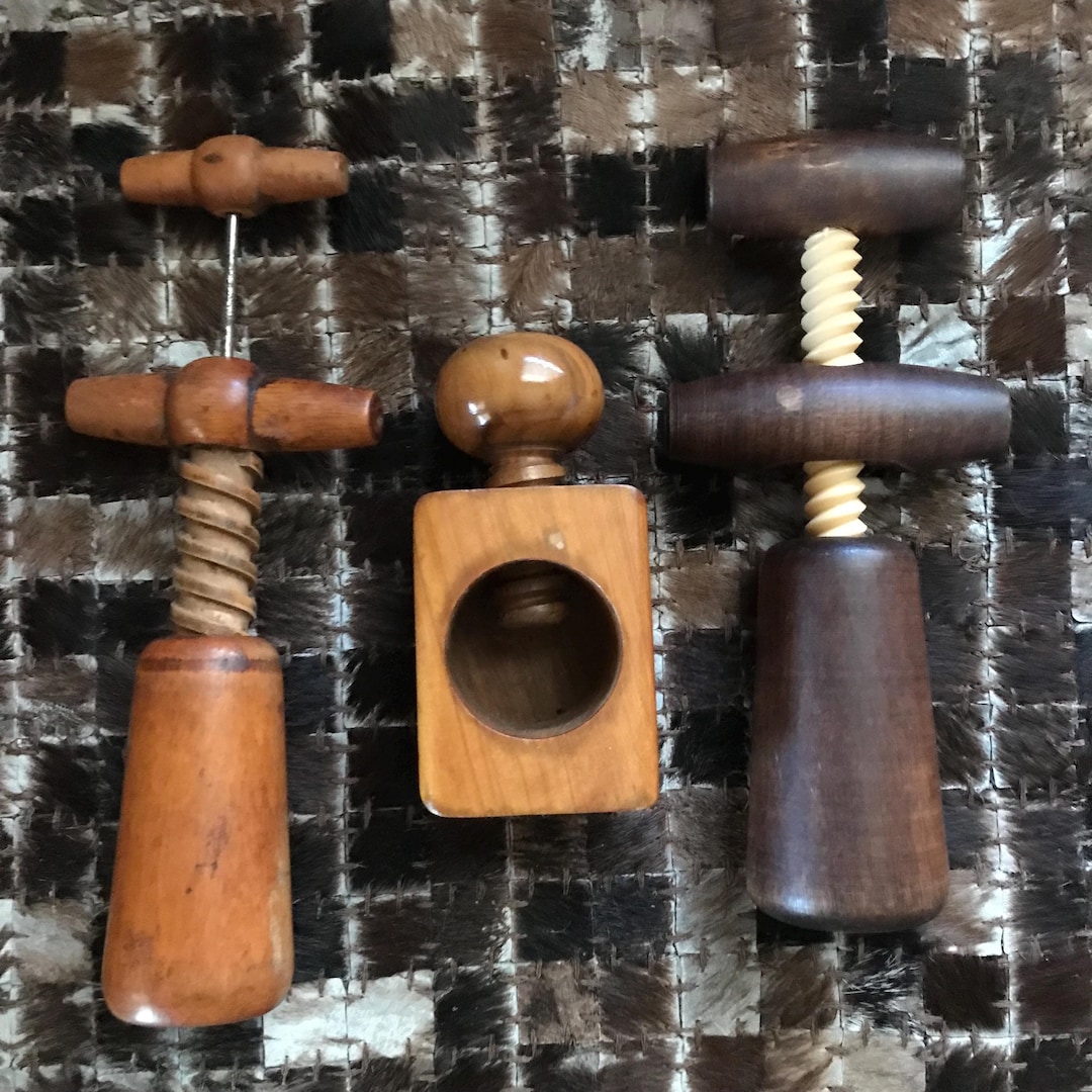 Antique French Corkscrew Lot Collection Sommelier Wine Keys Nut Cracker ...