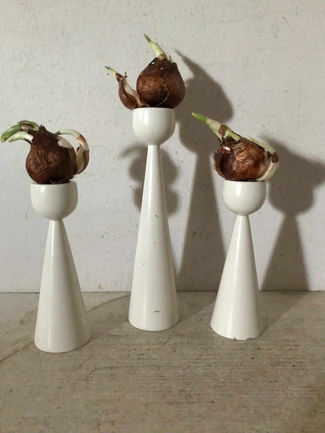 Antique Danish Candlesticks Painted Wood Candleholders Scandinavian ...