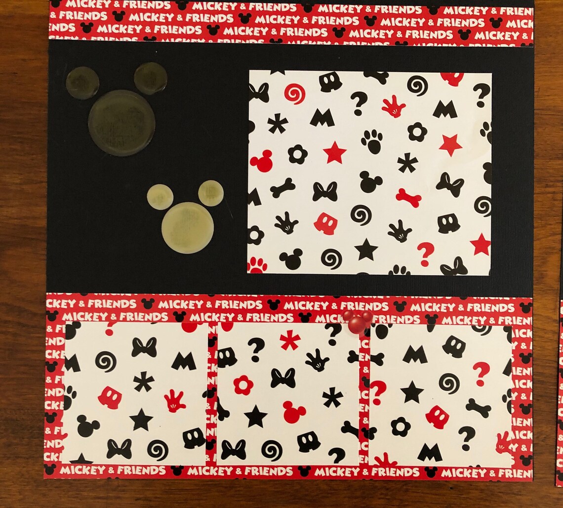 Disney Theme Set de 2 páginas de álbumes de recortes prefabricados de ...