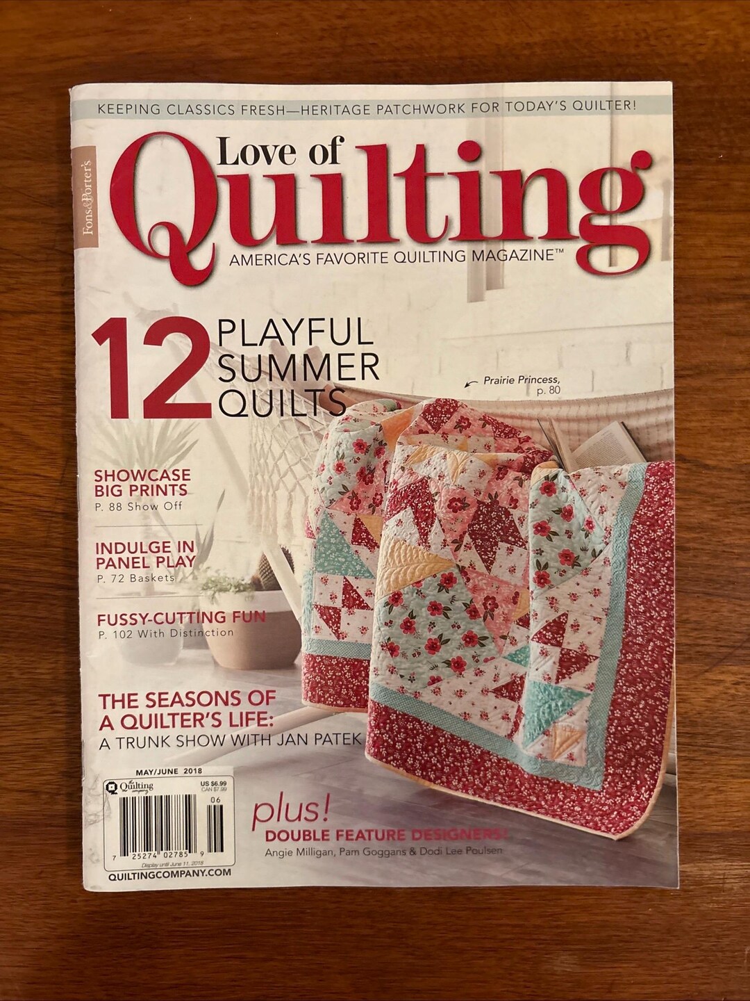 Love of Quilting Magazine May/june 2018-playful Summer Quilts-fons ...