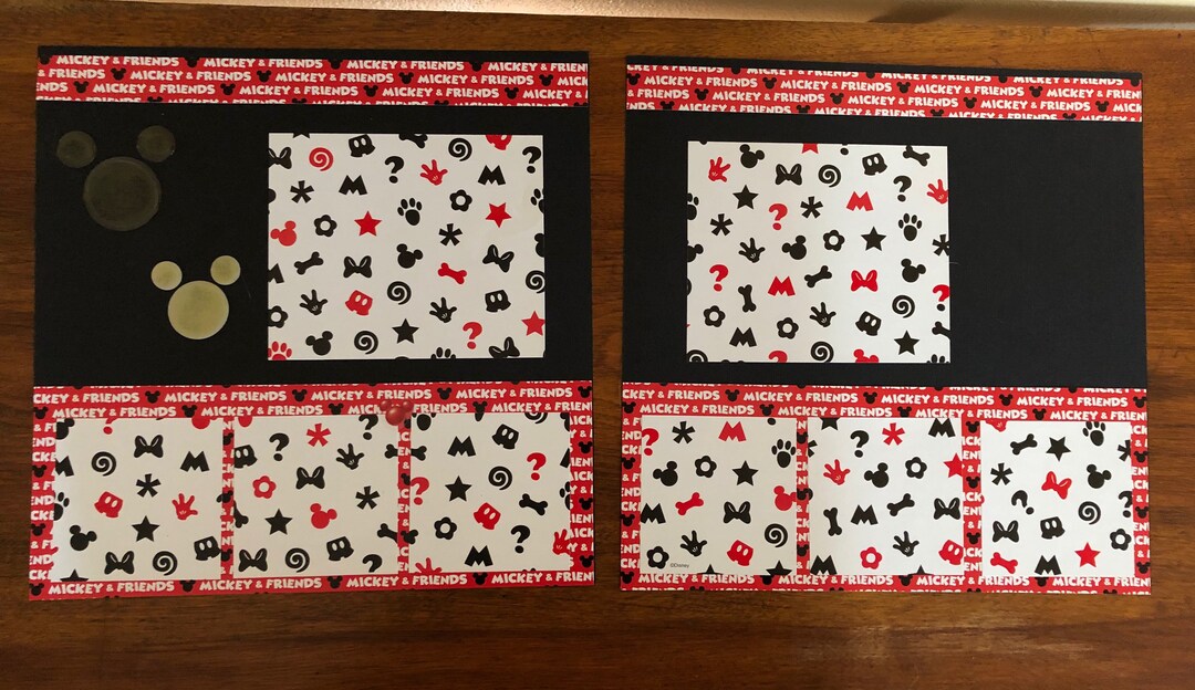 Disney Theme Set de 2 páginas de álbumes de recortes prefabricados de ...