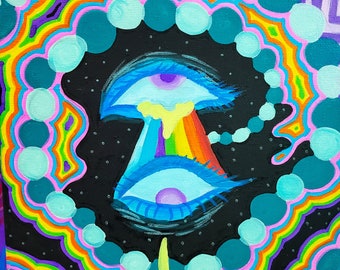 Psychedelic Blooming Eye Painting Abstract Art Psychedelic Art Trippy ...