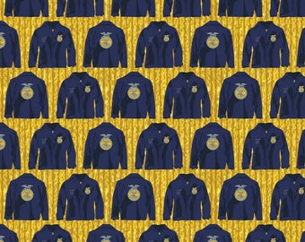 FFA Forever Blue Design on Gray FFA Forever Blue Riley Blake Designs ...