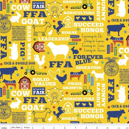 FFA Forever Blue Design on Gray FFA Forever Blue Riley - Etsy