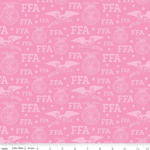 FFA Text on Gold Fabric FFA Forever Blue Riley Blake - Etsy