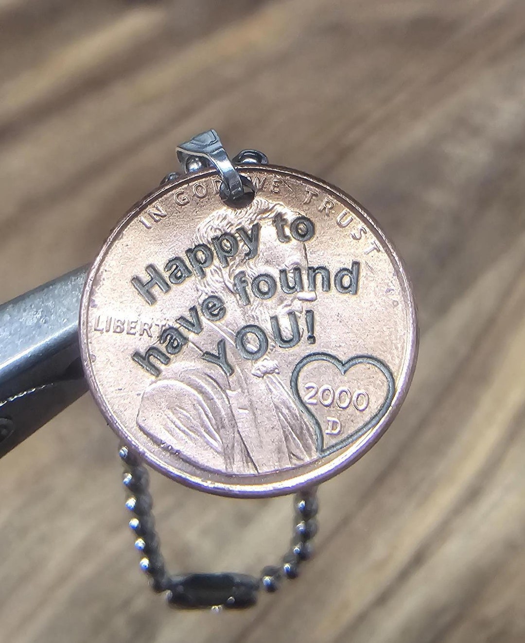 Personalized Penny Keychain - Anniversary Gift, Custom Engraved Name ...