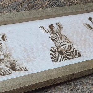 Safari Nursery Jungle, Pyrography Art, Children Gift, Lion, Leopard ...